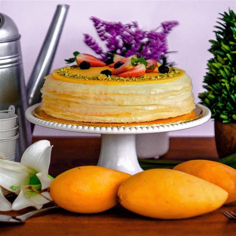 Mango & Passion Crepe Cake (Slice) - JUNANDUS
